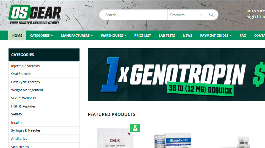 Revue sur OSGEAR.WS | WikiStero • La Bible des Stéroïdes Anabolisants